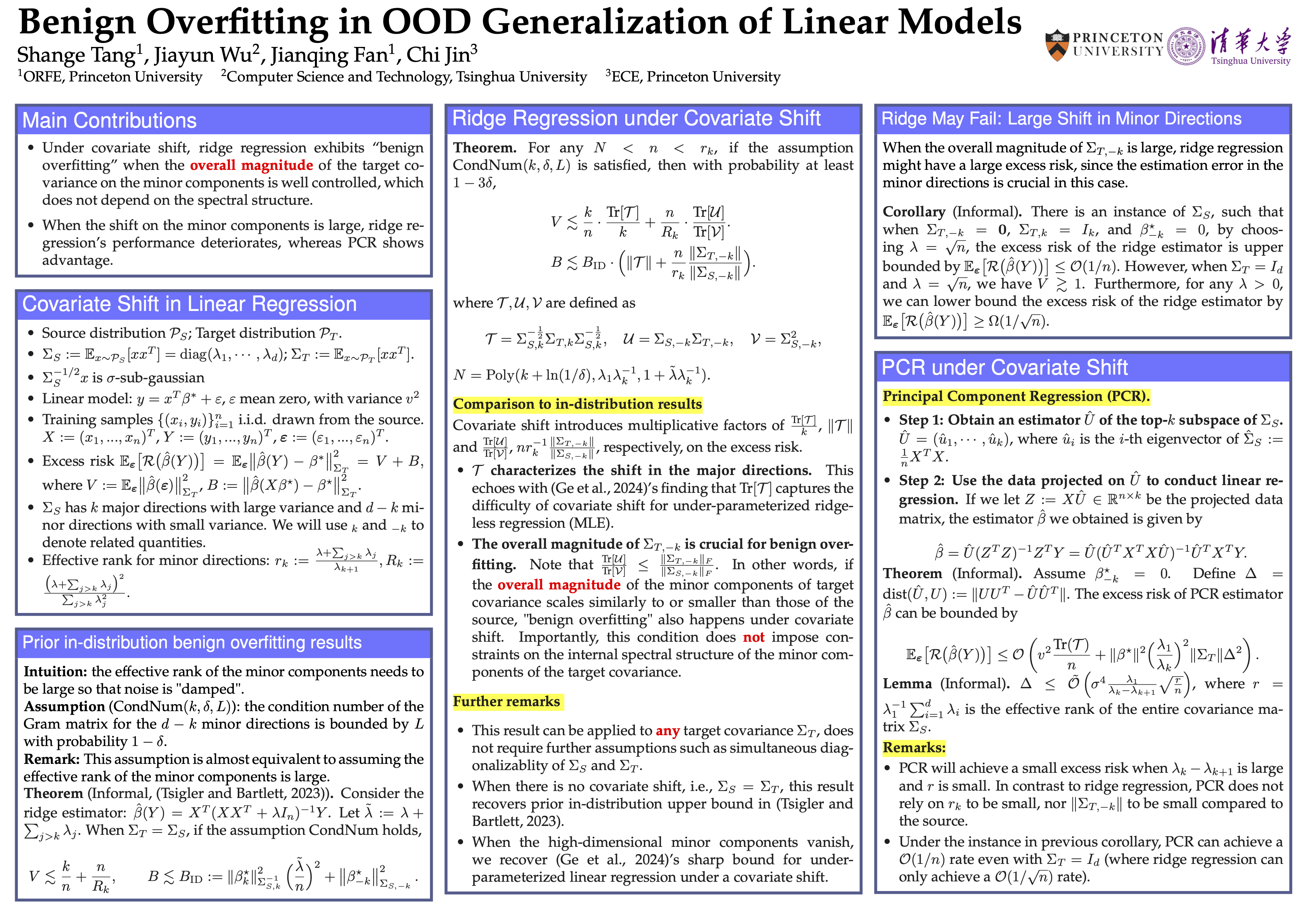 ICLR Poster Benign Overfitting in Out-of-Distribution Generalization of Linear Models